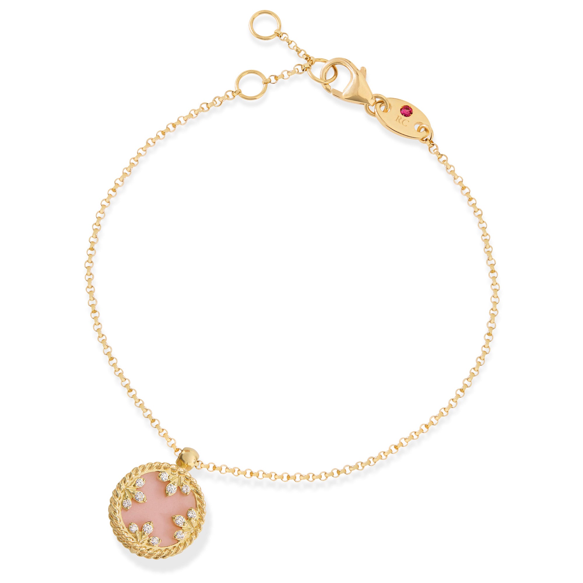 VENETIAN MEDALLIONS BRACELET FOR CAROUSEL WITH DIAMONDS, OPAL AND MOTH ...